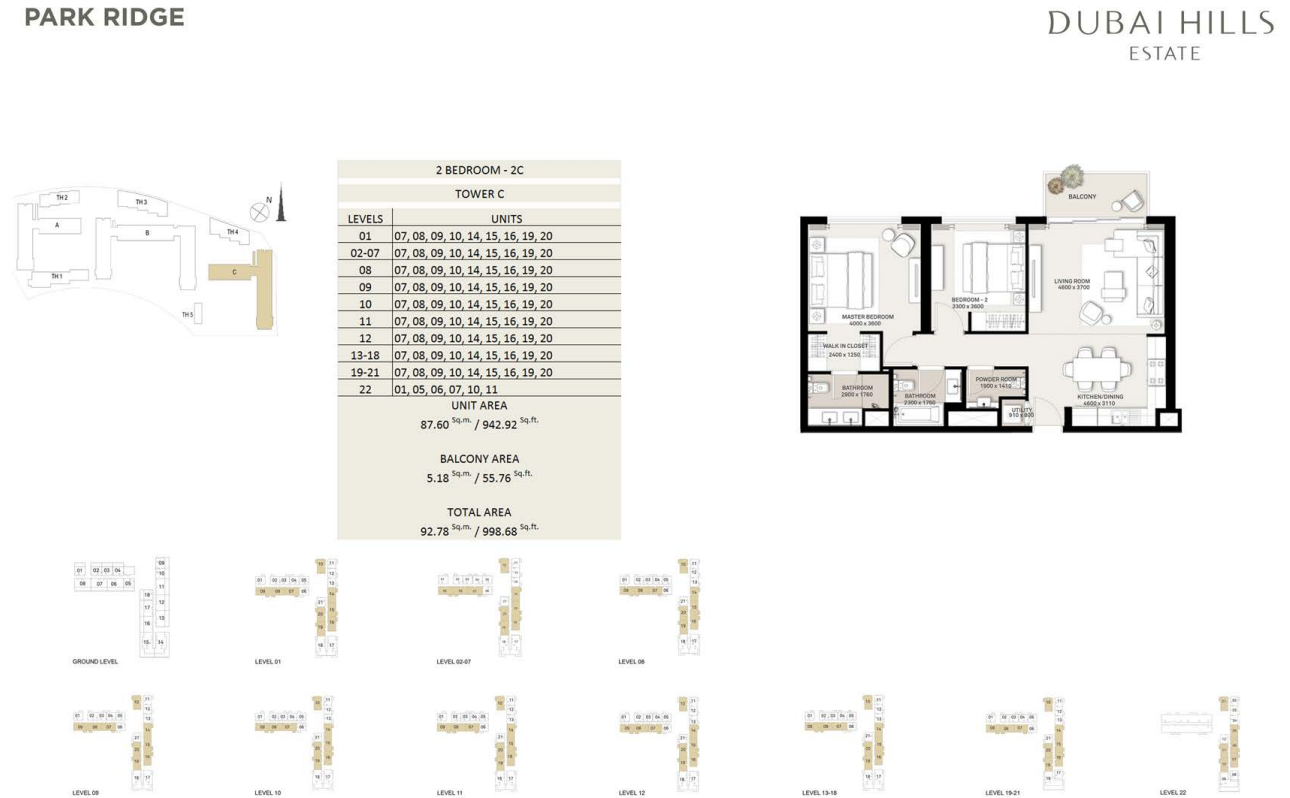 Apartments and Townhouses for sale in Park Ridge Tower C
