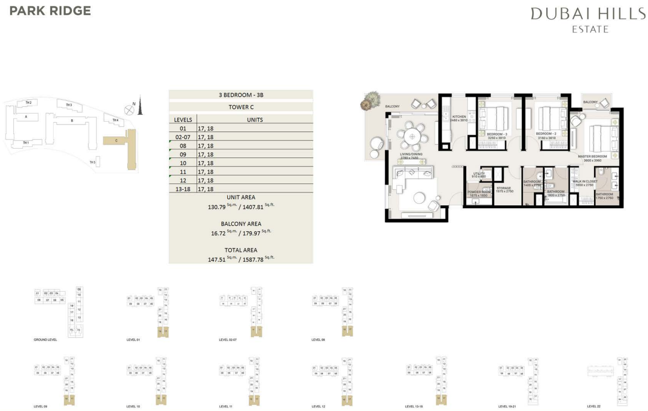 Apartments and Townhouses for sale in Park Ridge Tower C